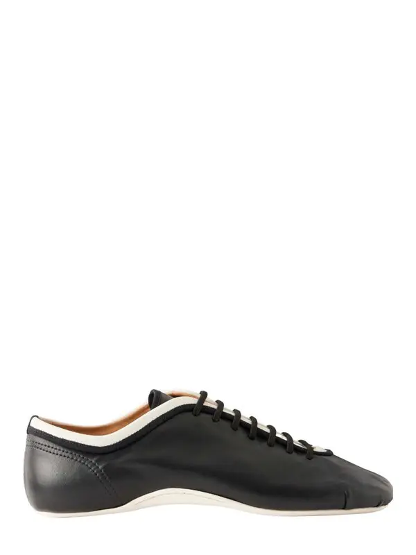 Dries Van Noten Contrast Trim Low-top Sneakers - Black