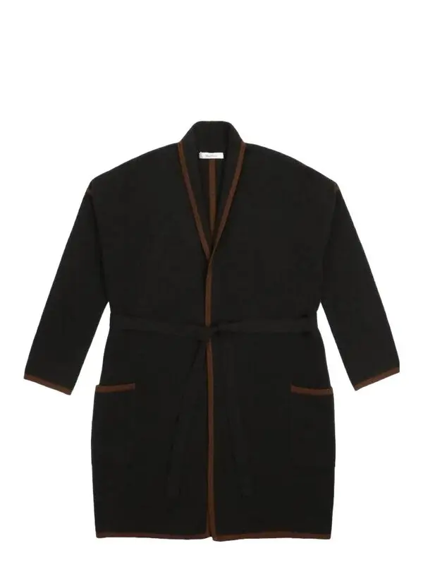 Max Mara Lace-up Cardigan - Black