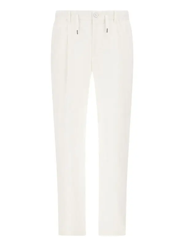 Herno Drawstring Straight Leg Trousers - White