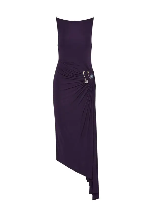 Christopher Esber Spiral Crystal Tank Dress - Purple