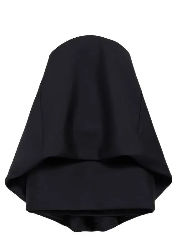 Balenciaga Bow Cape Mini Dress - Black