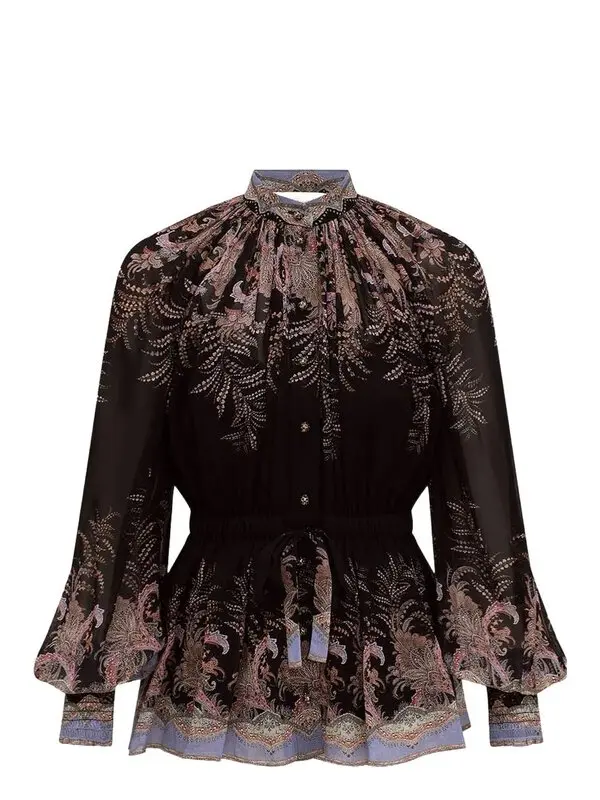 Zimmermann Alchemy Floral-print Blouse - Black