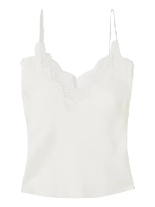 RÓHE Lace-trimmed Silk Camisole - Cream