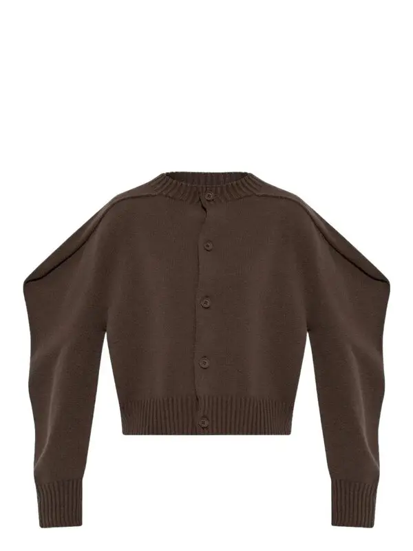 Issey Miyake Button-up Knitted Cardigan - Brown