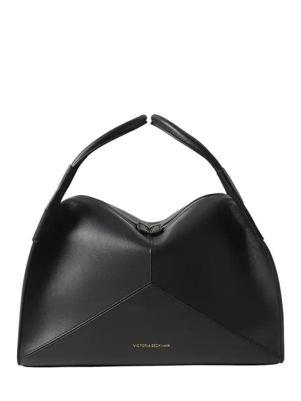 Victoria Beckham Plié Leather Tote Bag - Black