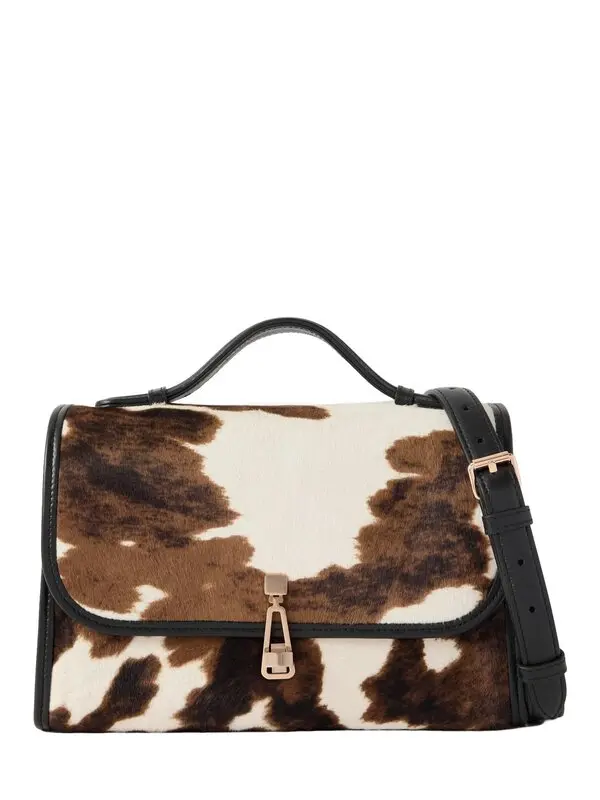 Gabriela Hearst Leonora Cow-print Calf Hair Satchel - Multicolor