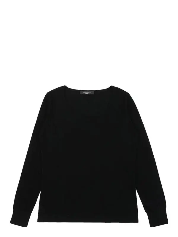 Max Mara Round Neck Long Sleeve Pullover - Black