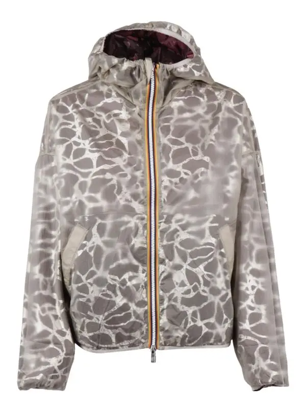 K-WAY Laurettee Super Light Reversible Hooded Jacket - Gray