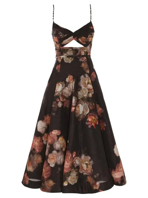 Zimmermann Hypnotic Twist Midi Dress - Black