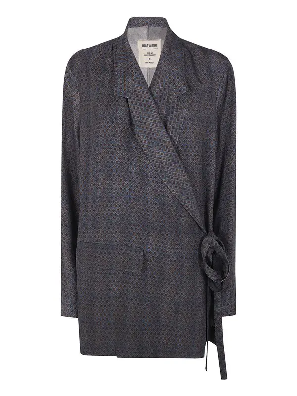 UMA WANG Khloe Jacket - Blue Brown