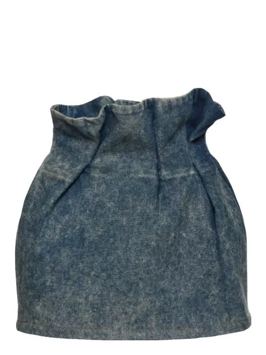 Magda Butrym Pleated Mini Skirt - Vintage Blue