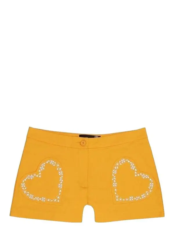 Moschino Detail Shorts - Yellow