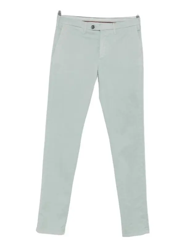 Canali Tailored Casual Pants With Belt Loops - Green