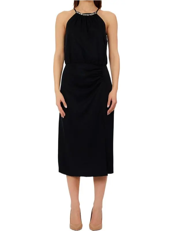 Liu Jo Embellished Sleeveless Midi Dress - Black