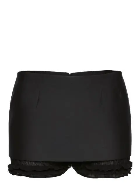 Magda Butrym Layered Mini Skirt Shorts - Black