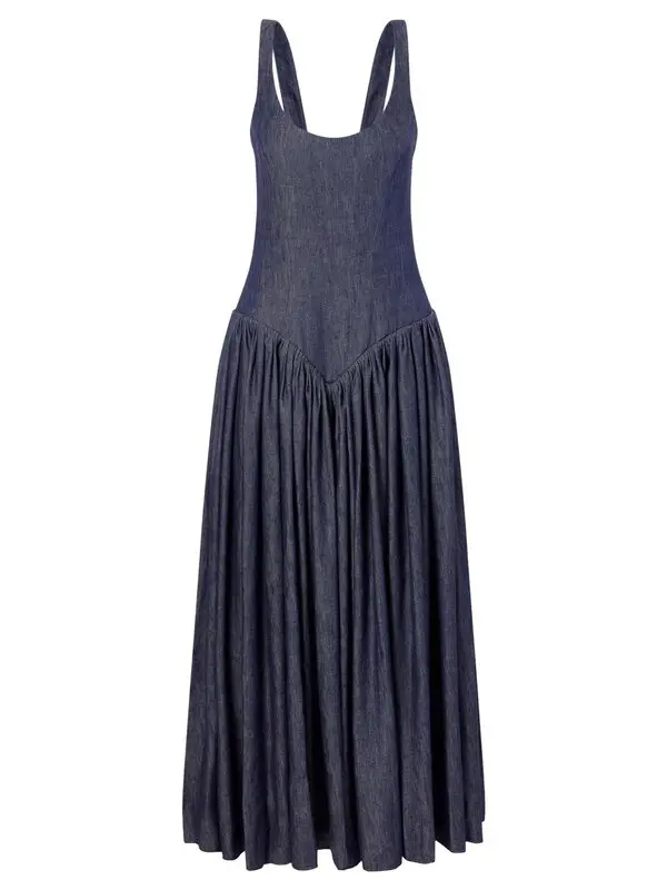 Gabriela Hearst Isai Pleated Maxi Dress - Black
