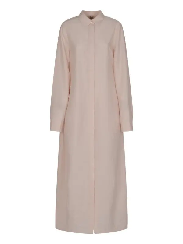 TOTEME Parachute Long-sleeve Shirt Dress - Nude