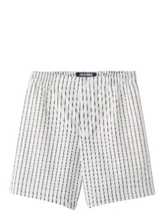 Jacquemus Striped Drawstring Shorts - White