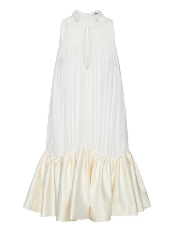ROTATE BY BIRGER CHRISTENSEN Gathered Mini Dress - White
