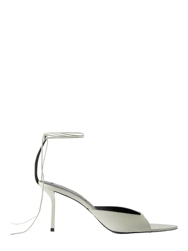 Victoria Beckham Eliza Lace-up Heeled Sandals - Gray