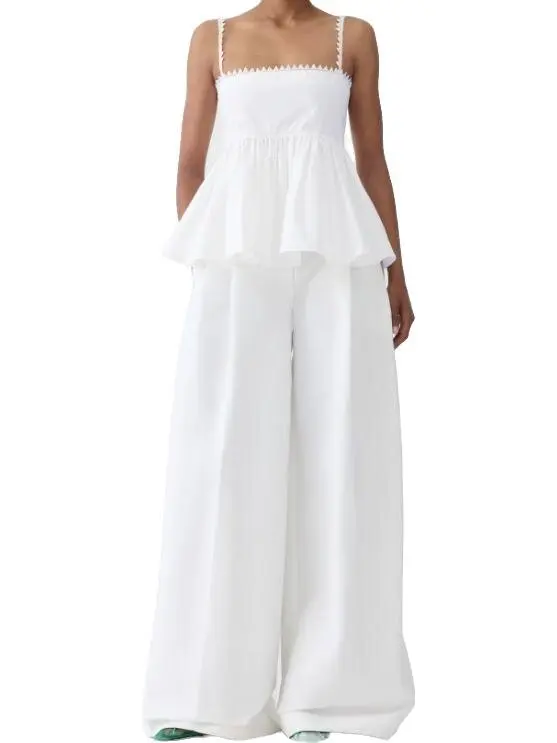Jacquemus Sleeveless Camisole Top With Thin Straps - White