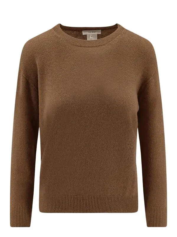 THE ROW Crewneck Knitted Jumper - Brown