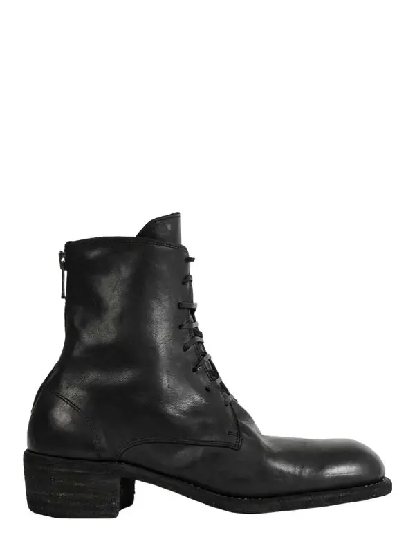 Guidi Lace-up Ankle Boots - Black