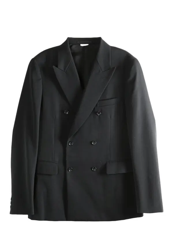 Comme Des Garçons Double-breasted Wool Jacket - Black
