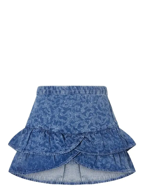 Isabel Marant Étoile Leyje Denim Skirt With Ruffled Hem - Blue