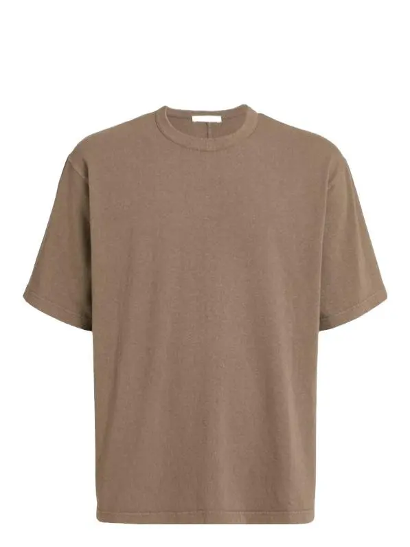 THE ROW Steven Cotton T-shirt Light Sepia - Brown