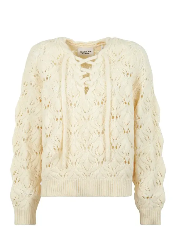 Isabel Marant Étoile Wendy Lace-up Knitted Sweater - Nude