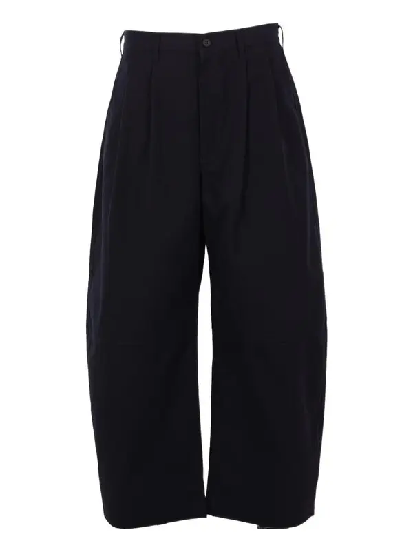 Comme Des Garçons Homme Wide Leg Trousers - Navy Blue
