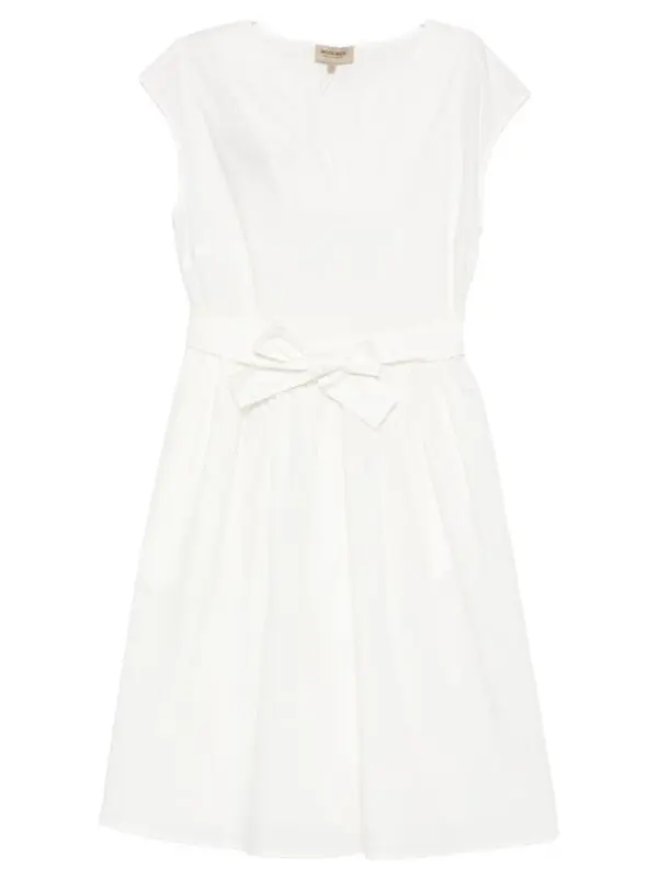 Woolrich Belted Poplin Short Dress - White
