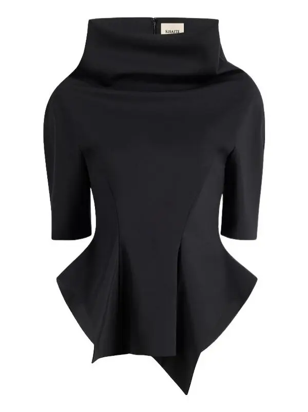 Khaite Pippa Peplum Top - Black