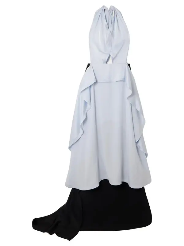 Victoria Beckham Halterneck Maxi Dress - White