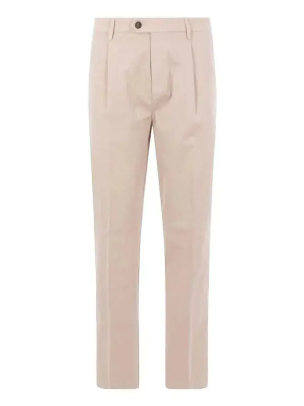 Eleventy Pleated Regular-fit Tailored Trousers - Nude