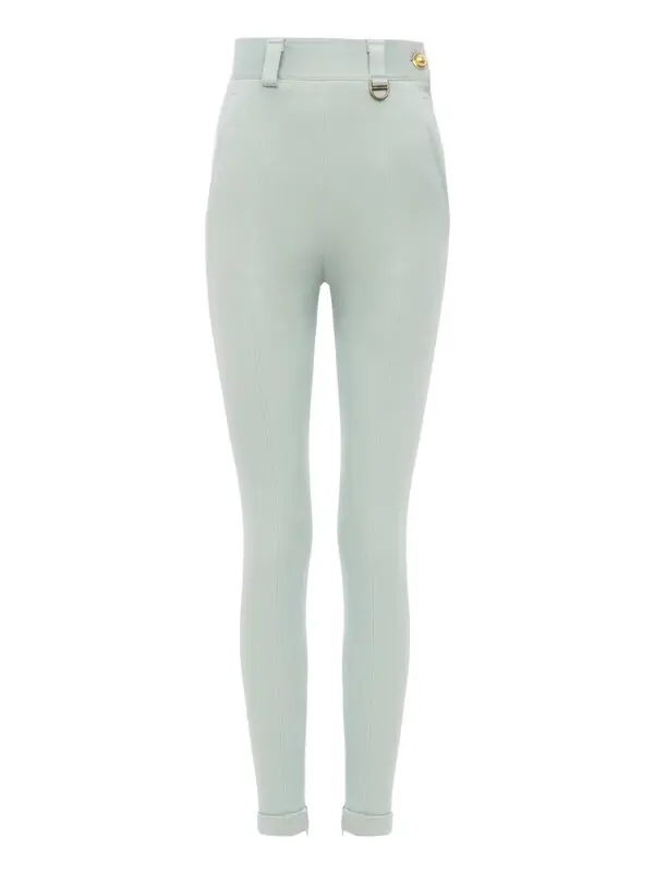 Chloé Belted Slim Fit Trousers - Green