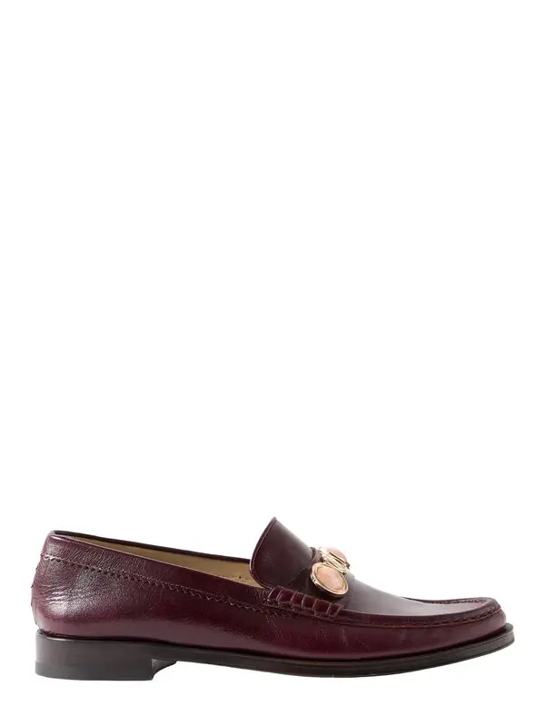 Gabriela Hearst Melchora Embellished Leather Loafers - Multicolor