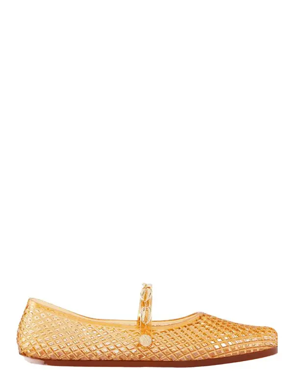 ANCIENT GREEK SANDALS Shell-embellished Rubber Flats - Nude