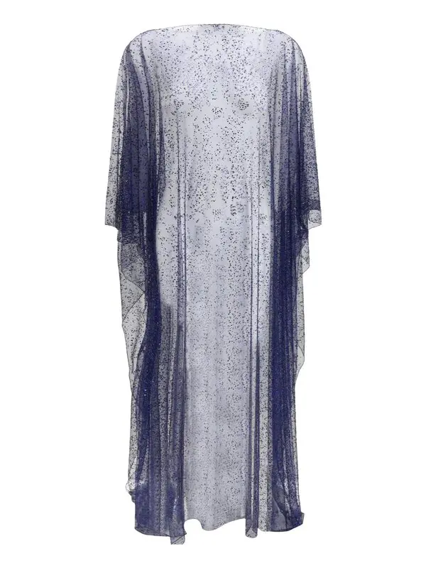 Giorgio Armani Embellished Tulle Cape - Gray