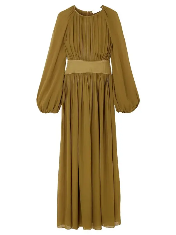 Zimmermann Carousel Billow Gathered Georgette Maxi Dress - No