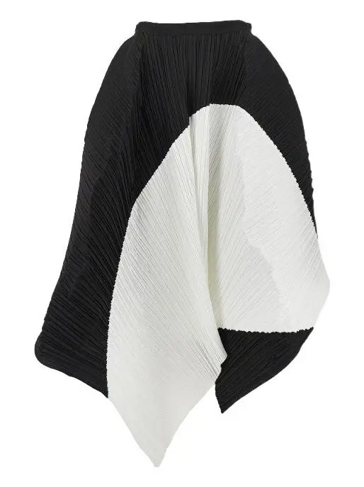 ENTIRE STUDIOS Asymmetric Pleated Midi Skirt - White