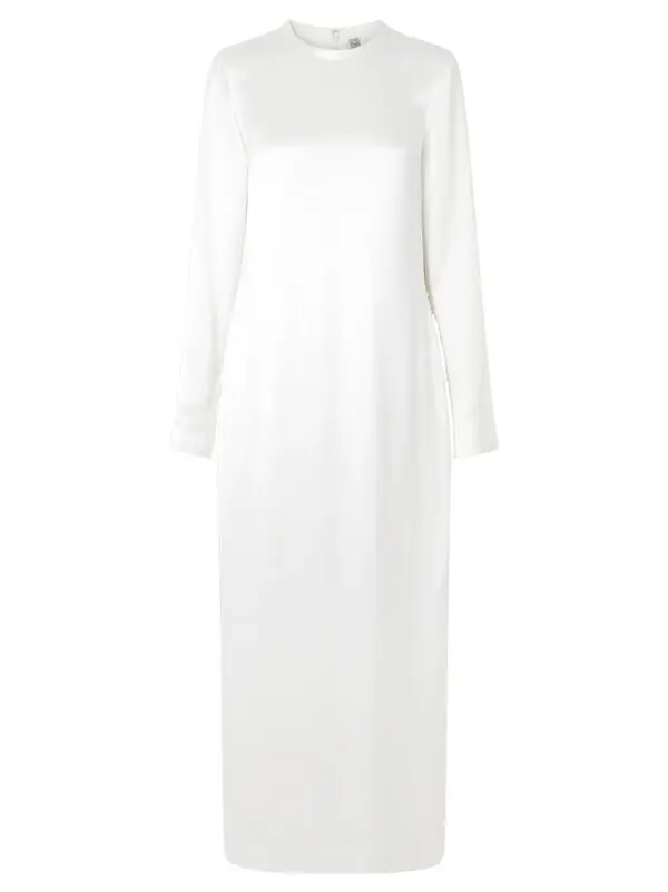 TOTEME Satin Midi Dress - White
