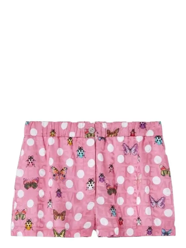 Versace Graphic Print Shorts - Pink