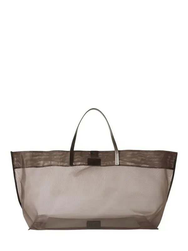 Staud Christos Mesh Tote Bag - Dark Brown