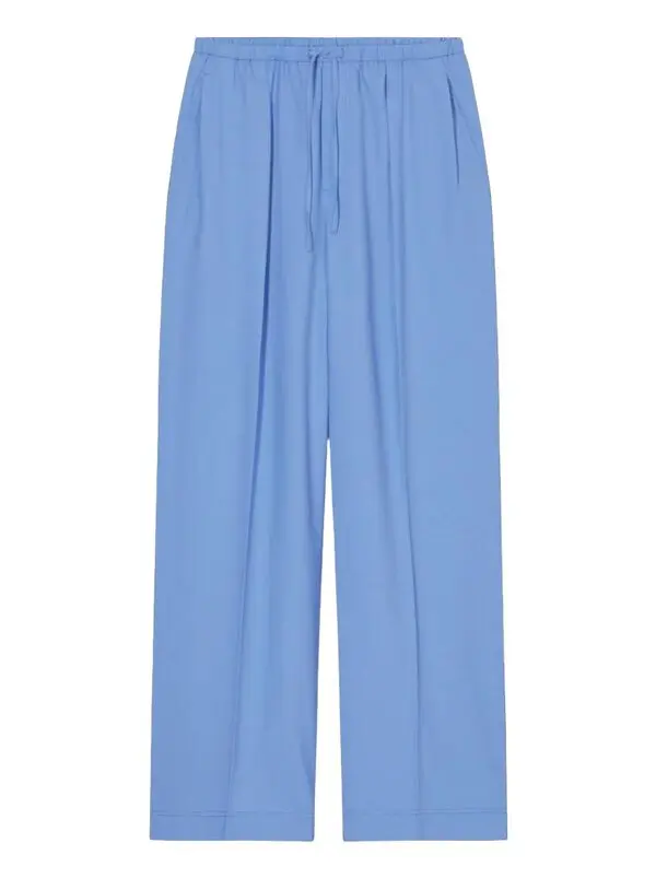 Closed Lace-up Casual Pants - Blue
