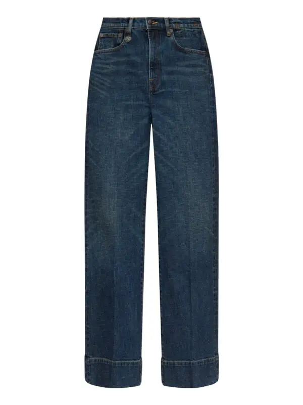 R13 Logo Patch Jeans - Blue