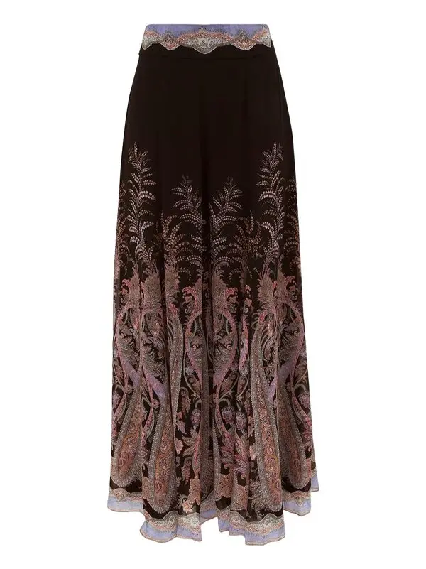 Zimmermann Alchemy Paisley Print Wide-leg Trousers - Black
