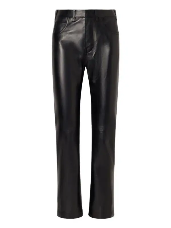 TOM FORD Straight-leg Leather Pants - Black