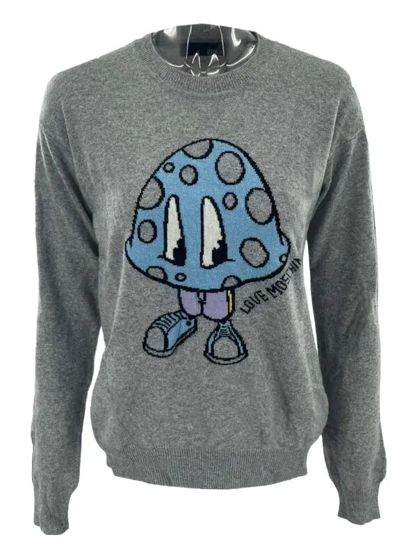 Moschino Round Neck Long Sleeve Sweater - No